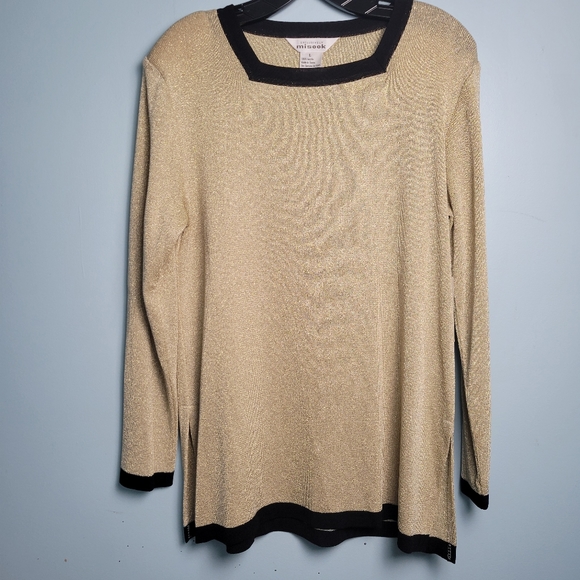 Misook | Tops | Vintage Misook Gold Metalic Tunic Size Large | Poshmark